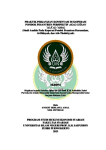 PRAKTIK PERJANJIAN KONSINYASI DI KOPERASI PONDOK PESANTREN PERSPEKTIF AKAD IJARAH ‘ALA AL-‘AMAL ...